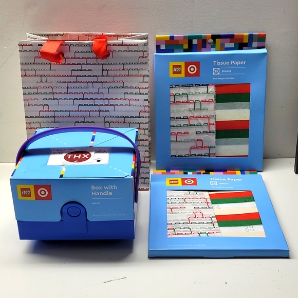 Lego | Party Supplies | New Lego Gift Set Storage Box Gift Bag 5 Sheets ...